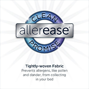 AllerEase Waterproof Mattress Pad with 100% Organically Grown Cotton Top - Queen