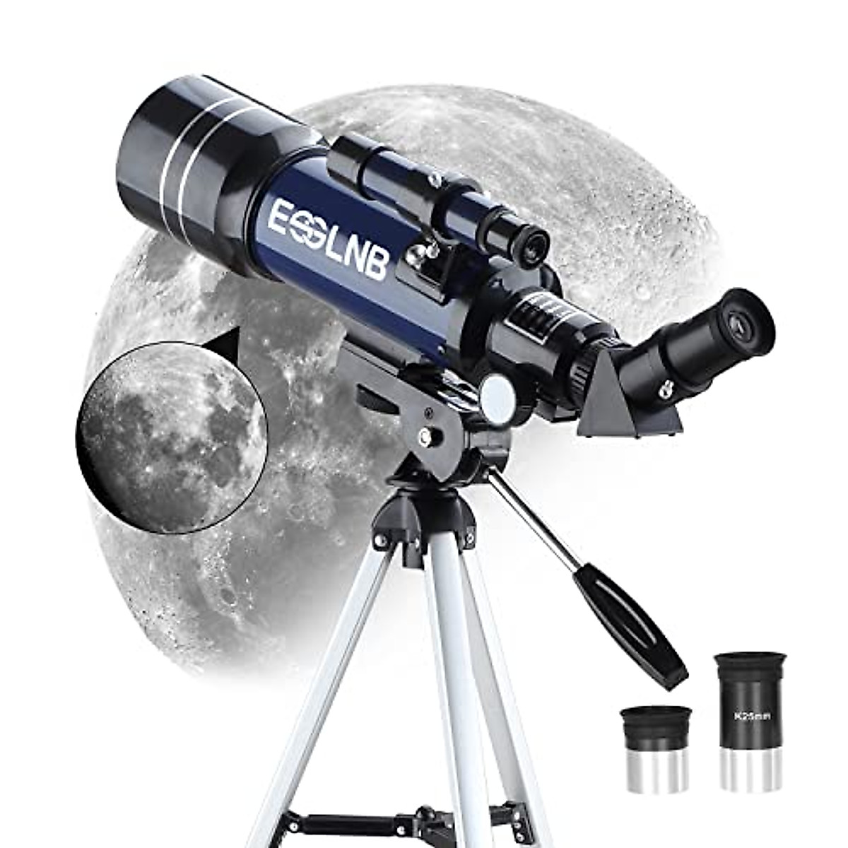 ESSLNB Beginner Telescope for Kids and Children 70mm Astronomical Refractor Telescopes Multi-Fully Coated Kids Telescope with Tripod