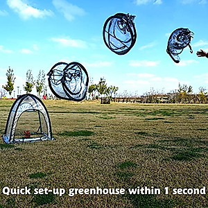 Pop Up Greenhouse Pack of 2 Mini Flower House Backard Garden Plant Cover for Cold Forst Protection PVC Sunshine Room with Stakes and Carrybag (28x28x32inch)