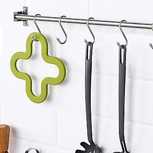 DAJAVE 100 Pack S Hooks for Hanging, 2.5 Inch Heavy Duty S Hook with Plastic Caps, Stainless Steel Small S Hanging Hangers Hooks for Hanging Kitchen Pans, Pots, Cups, Clothes, Bags