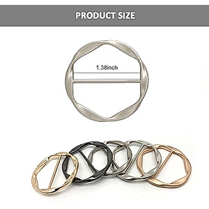 5 PCS Scarf Clips and Ring T Shirt Clip for Women Fashion Metal Circle Buckle for Clothes Hat Belt Decor