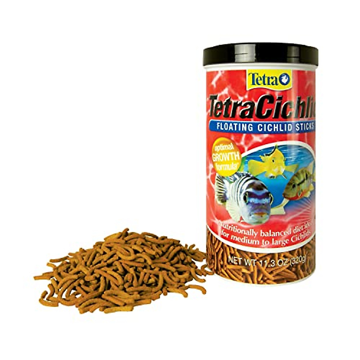 TetraCichlid Floating Cichlid Sticks 11.3 Ounces, Pond Fish Food, Nutritionally Balanced