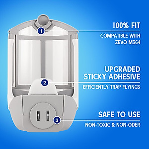 6 Pack Refill Cartridge Kit Compatible with ZEVO Plug-in Light M364 and Max, Replacement 100% Fit (6PC)