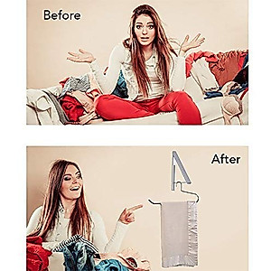 Single Foldable Clothing Rack, Wall-Mounted Retractable Clothes Hanger for Laundry Dryer Room, Hanging Drying Rod, Small Collapsible Folding Garment Racks, Dorm Accessories (Chrome)