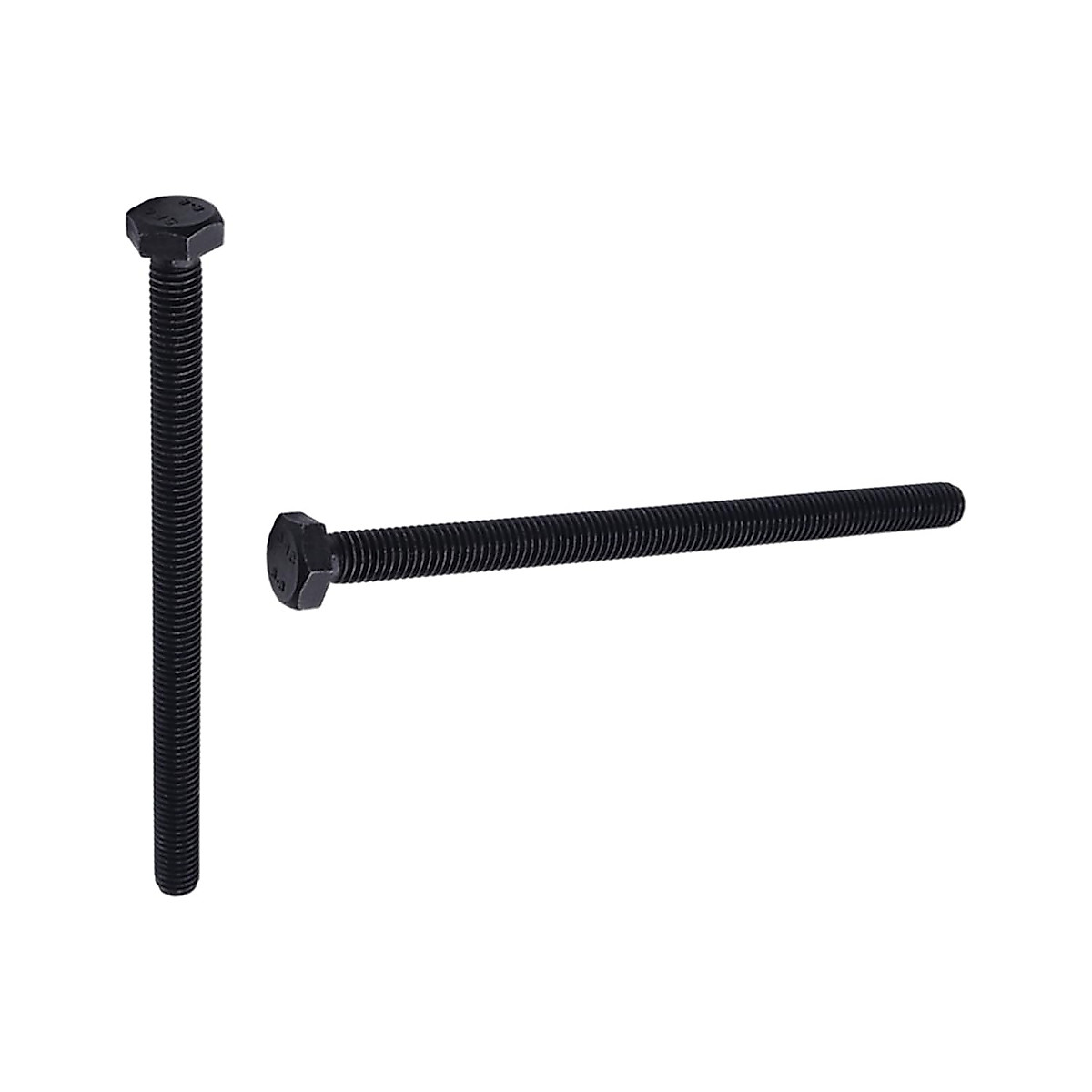 Aicosineg M8 x 120mm Carbon Steel Grade 8.8 External Hex Head Screw Bolts Metric Thread Hexagon Bolts Fastener for Hardware Furniture Machinery Black 10pcs