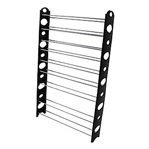 OWACLIQ Shoe Tower Rack, 10 Tier 50 Pair Free Standing Shoe Rack Organizer, Shoes Storage Organizer Shelf, Space-Saving Shoes Closet Organizer
