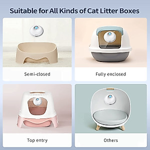 Heebou Cat Litter Deodorizer Smart Litter Box Odor Eliminator 99% Dust-Free for All Kinds of Cat Litter Box Pets Litter Box Room Wardrobe Shoe Cabinet Toilet