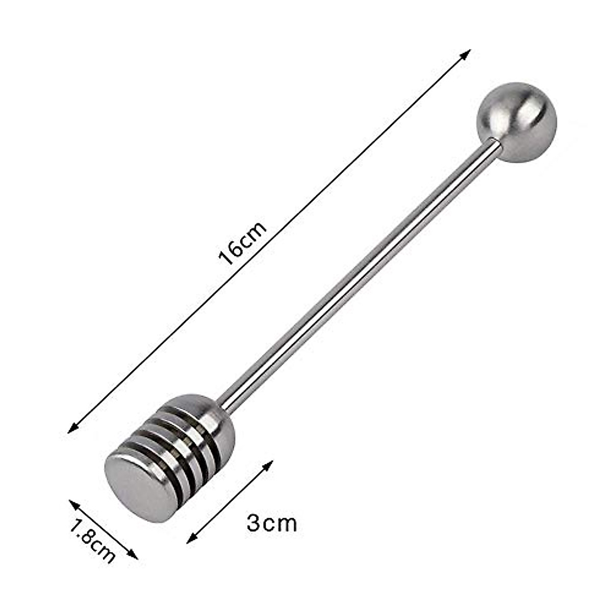 1Pieces Honey Stirrer Spoon Long Handle Honey Dipper Stainless Steel Stirrer Honey Spoon Mixing Tool for Honey Jam Jar Dispense