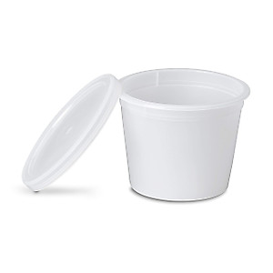 Deluxe 4oz Deli Food Storage Containers Designed for Fridge and Freezer (50 Pack)