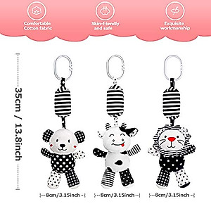 rolimate Baby Toy Cartoon Animal Stuffed Hanging Rattle Toys, Baby Bed Crib Car Seat Travel Stroller Soft Plush Toys with Wind Chimes, Best Birthday Gift for Newborn 0-18 Month