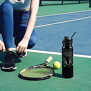 maxer Game Anime 3D Snack Teens Kids 20oz 28oz Metal Water Bottle for 12 Hours Hot & 24 Hours Cold Drinks, Sports Flask Great for Work, Gym, Travel，Gift