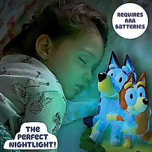Bluey Paint Your Own Light-Up Figurine, Bluey & Bingo Night Light, Toys for Kids, Playset, Party Decorations, Game, for Kids Ages 3+