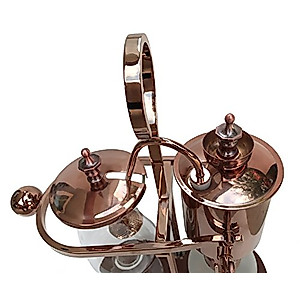 Nispira Vintage Belgian Belgium Luxury Royal Family Balance Syphon Siphon Coffee Maker Copper Color, 1 set