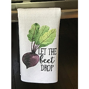 Vegetable Funny Kitchen Towel Gift for Women (Let the Beet Drop)