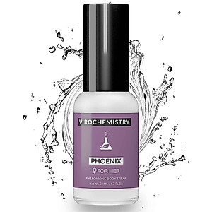 VIROCHEMISTRY Pheromones For Women (PHOENIX) Body Spray - Elegant, Ultra Strength Organic Human Pheromones Fragrance Body Spray 50mL - [Human Grade Pheromones to Attract Men]