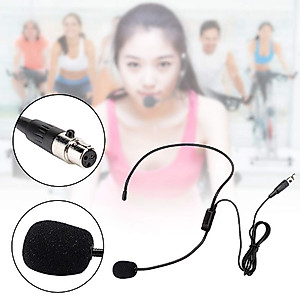 Mini Mic,Mini XLR 3 Pins TA3F Plug Head-Wear Mic,Professional Wireless Headset Microphone,for Waist Mounted Wireless Transmitter