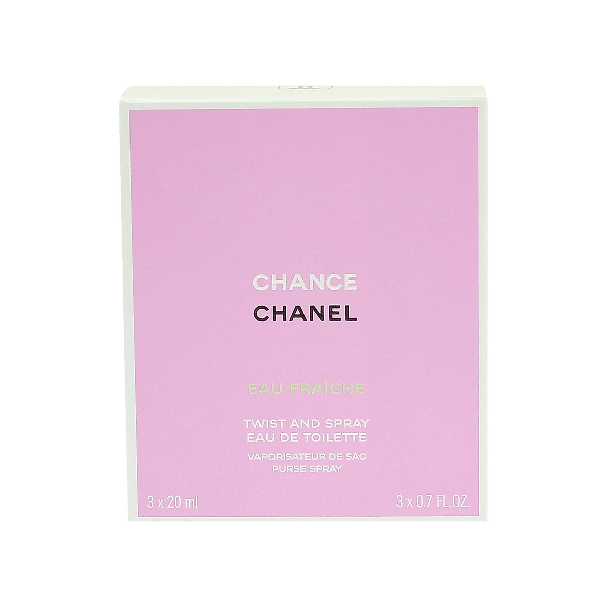 Chanel Chance Eau Fraiche Eau De Toilette Purse Spray for Women 3 X 0.7, 2.1 Fl Oz