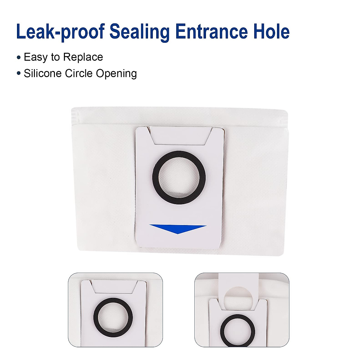 Vacuum Bags for ECOVACS DEEBOT Robot Vacuum Cleaner - Fit X1 OMNI/Turbo T10/T20 Omni/T20/T20 Max/T20 Pro/X&T Series - Disposable Replacement Dust Bag Vacuum Cleaning Accessories Part（12Pack)