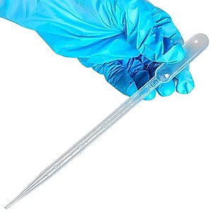 Transfer Pipettes, HiBallBall 100 Pack Clear Plastic Disposable Liquid Droppers, Graduated Pipetting for Laboratory Experiment (1ML)