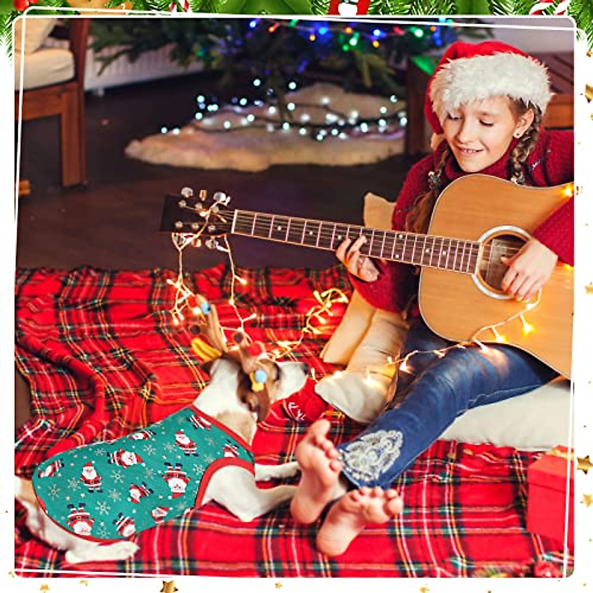 12 Pieces Christmas Dog Shirt Bulk Dog Christmas Outfit Christmas Dog Clothes Puppy Christmas Shirt for Small Dogs Christmas Home and Party Dog Supplies