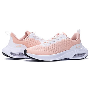 JARLIF Air Running Shoes for Women Athletic Tennis Sport Shoes Casual Walking Gym Jogging Sneaker PinkWhite 10