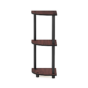 Furinno 3-Tier Storage Rack Bundle (Dark Cherry/Black)