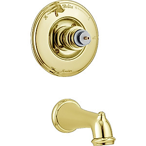 Delta T14155-PBLHP Victorian Monitor 14 Series Bathtub Trim without Handle, Polished Brass