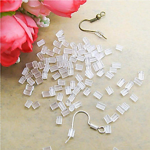 Clear Earring Backs, 1000PCS Earring Stoppers, Hypo-allergenic Jewelry Accessories, Silicone Earring Backing Replacements