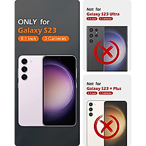 SHIELDON Wallet Case for Galaxy S23 5G 2023, Genuine Leather Folding Wallet Case with Kickstand RFID Blocking Card Slots Magnetic Shockproof Phone Cover Compatible with Galaxy S23 6.1" - Purple