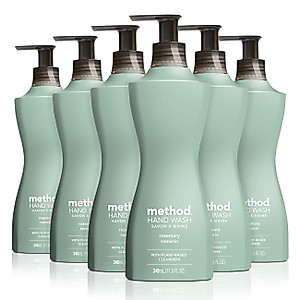 Method Gel Hand Wash, Rosemary, Biodegradable Formula, 11.5 fl oz (Pack of 6)