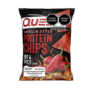 Quest Tortilla Style Protein Chips - Hot & Spicy (8 Bags)