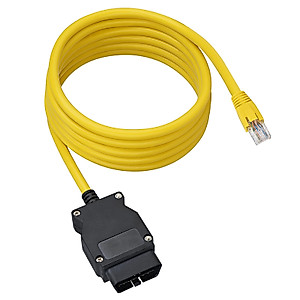 Lightning to Ethernet,2 in 1 Phone to OBD2,ENET Rj45 Cable ethernet Connector Tools to OBD Interface Cable Coding F-Series 10/100Mbps High Speed,Ethernet Adapter with Charge Port,Plug and Play[White]