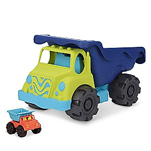 B. toys- Large 20" Colossal Cruiser & Sand Ahoy Dump Truck- Water Play & Sand Bucket Set (10-Pc) – Colossal 20" Truck, Toy Cars, Vehicles- 18 Months+