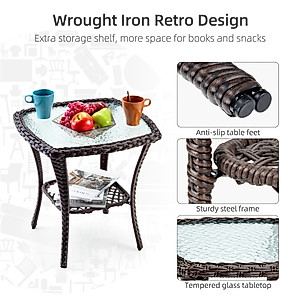 GAOMON Patio Bistro Set, Beige1