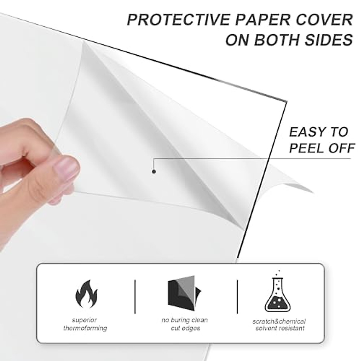 ToolinHand 4 Pack of 12"×12" Clear Acrylic Sheets - 1/8” Thick (3mm) Square Plexiglass Sheets for Picture Frames, Signs, Craft, DIY Display Projects Not for Laser Cutting Cutter
