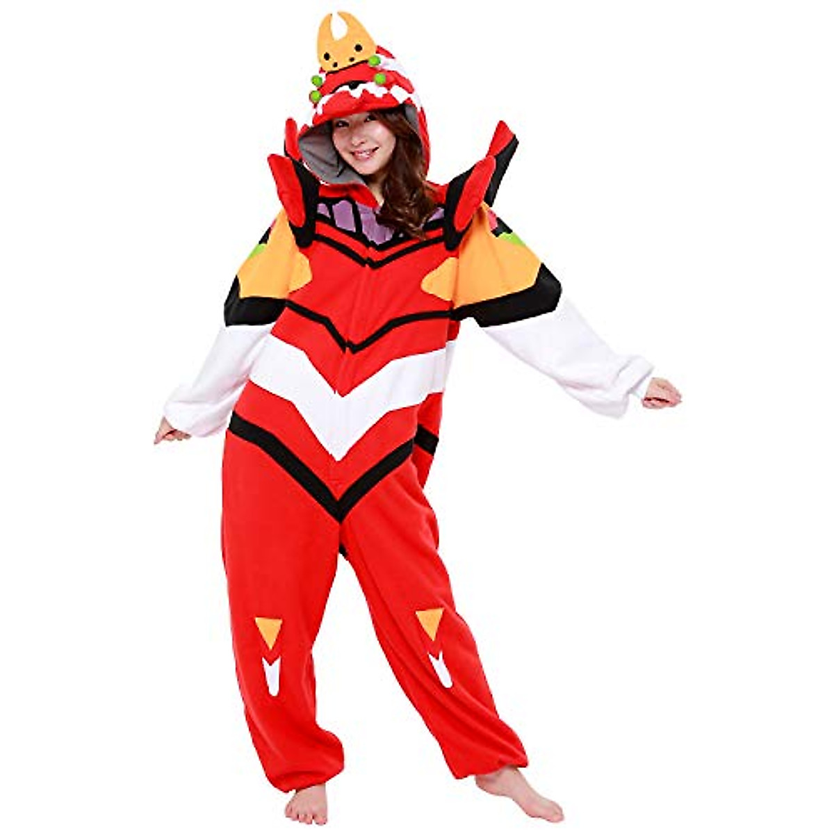 SAZAC Kigurumi - Evangelion Unit-02 - Eva-02 - Onesie Jumpsuit Halloween Costume - Adult