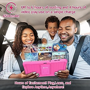 Contixo Kids Tablet K102-10-inch HD, Ages 3-7 Toddler Tablet, Parental Control, Android 10, 64GB, WiFi, Learning Tablet for Children with Disney E-Book Pre-Installed, Kid-Proof Case, Pink