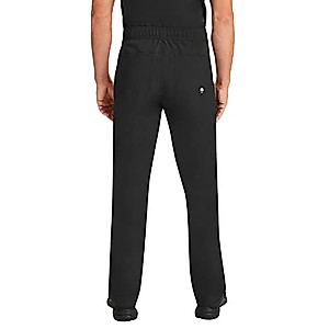 Healing Hands 6 Pocket Mens Scrubs Pant HH360 9171 Noah Cargo Scrub Pant for Men Full Elastic with Drawstring Black MSH