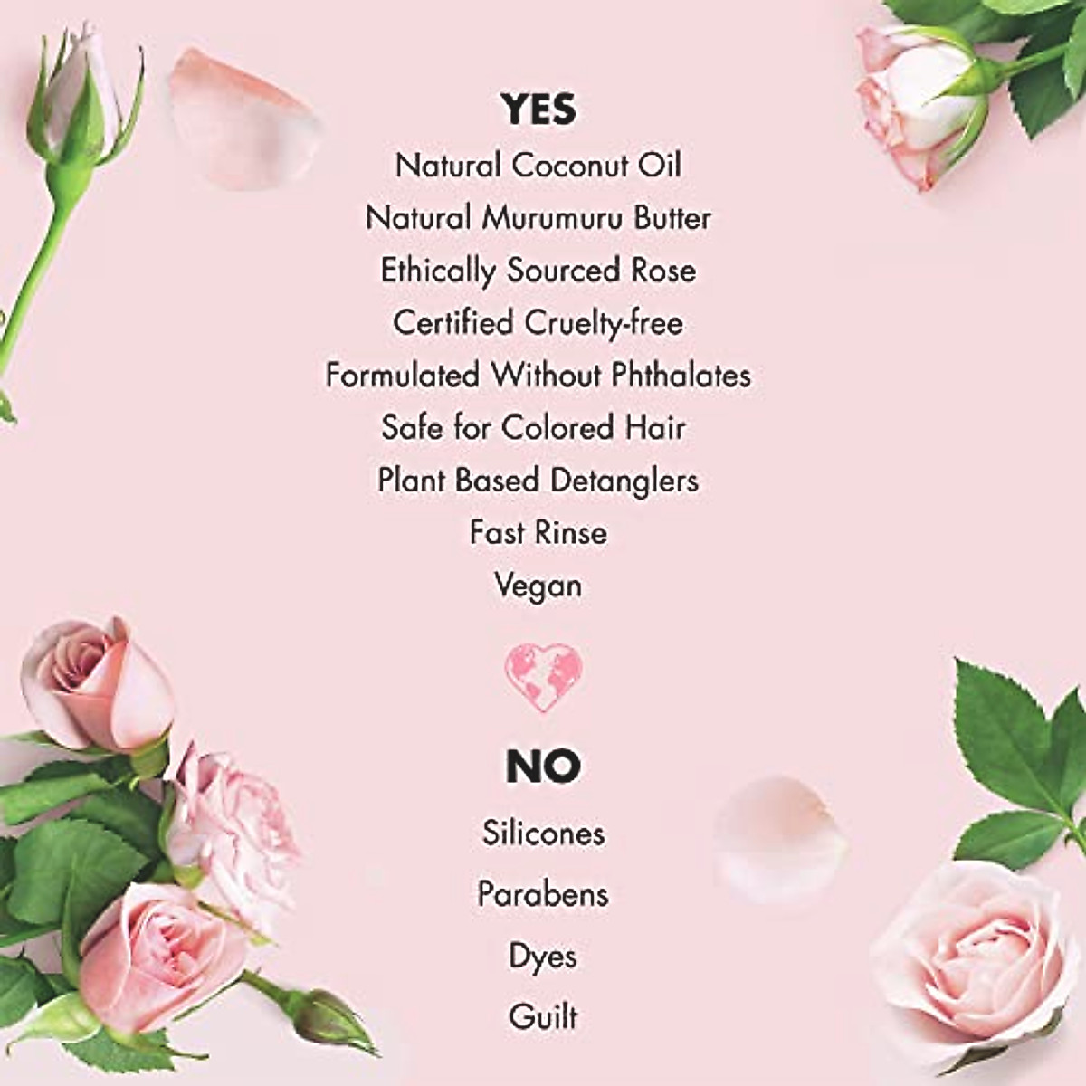 Love Beauty And Planet Blooming Hair Conditioner for Color Treated Hair Murumuru Butter & Rose Paraben & Silicone Free & Vegan Hair Care, 32.3 Fl Oz