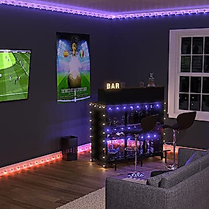 GDLF Home Bar Unit Mini Bar Liquor Bar Table with Storage and Footrest for Home Kitchen Pub (Brown)