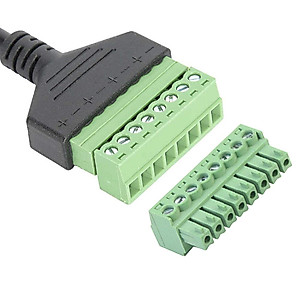Jienk 2Pcs RJ45 Male to 8 Pins Screw Terminal Block Adapter for Cat5 Cat6 Cat7 Ethernet Extender CCTV Digital Internet,RJ45 Male Plug to 8pins Terminal Ethernet Connector