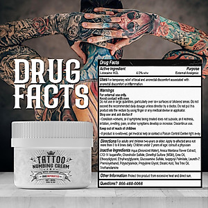 InKorporated Premium Tattoo Numbing Cream Laser Hair Removal, Brazilian Waxing - Vitamin E-Infused Lidocaine Cream Brings Relief within 5-15 Mins - 30ml (1 Oz (Pack of 1))