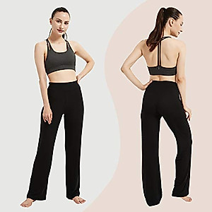 FELEMO Comfy Bootcut Flare Scarlet Yoga Pants for Women Loose Fit High Waisted Yoga Sweatpants Dress Pants Women Maternity Lounge Pants Tummy Control Work Workout Pants Flare Leggings for Women 3XL