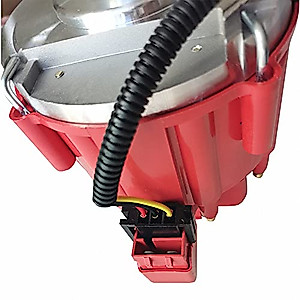 MAS Red Cap Performance HEI Distributor+Spark Plug Wires+Free Pig Tail Kit Replacement for Mopar Chrysler Dodge Plymouth V8 Engines 273 318 340 360 —7500 RPM 65K Coil (Red Hei Kit)