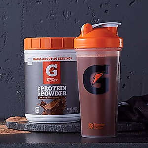 Gatorade Whey Protein Powder, Chocolate, 22.4 Ounce (20 servings per canister, 20 grams of protein per serving)