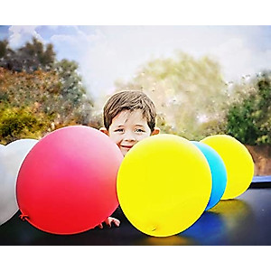 Set of 100 Black Duck Brand Balloons – 12 Inch Latex/Rubber– Assorted Colors Red-Blue-Green-Purple-Orange-Yellow-White Balloons