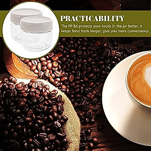 Terrarium 2pcs Small Clear Glass Storage Jars 280ml Lidded Cereal Canisters Airtight Coffee Bean Loose Leaf Tea Containers for Home Kitchen Food Containers