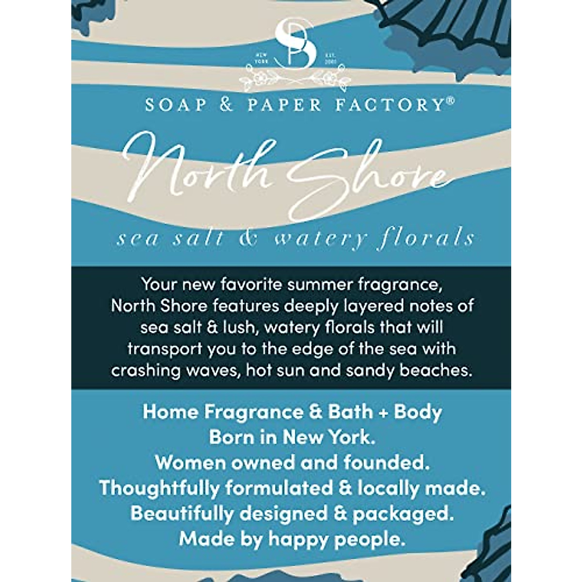 Soap & Paper Factory North Shore Large Soy Candle, 9.5 oz