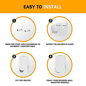 Bangcheer Wall Mount for TP-Link Deco X68/XE75/AXE5300 Mesh Wi-Fi 6 System, Space-Saving Wall Hanging Bracket Holder for Wi-Fi Booster, Cable Organizer Without Messy, Easy Installation (3Pack)