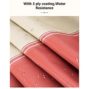 BROSYDA Patio Furniture Set Cover Waterproof, 600D Heavy Duty Lawn Patio Furniture Covers, Outdoor Sectional Sofa Cover Patio Table Chair Set Cover, 108" W×82" D×28" H, Beige & Orange